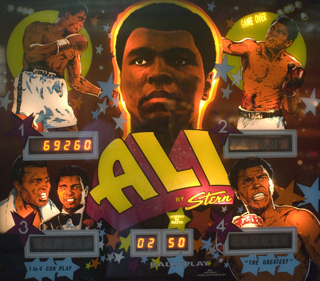 Ali (Stern, 1980) (Lit) Backglass | Pinball Nirvana Ali (Stern, 1980) (Lit) Backglass | Pinball Nirvana
